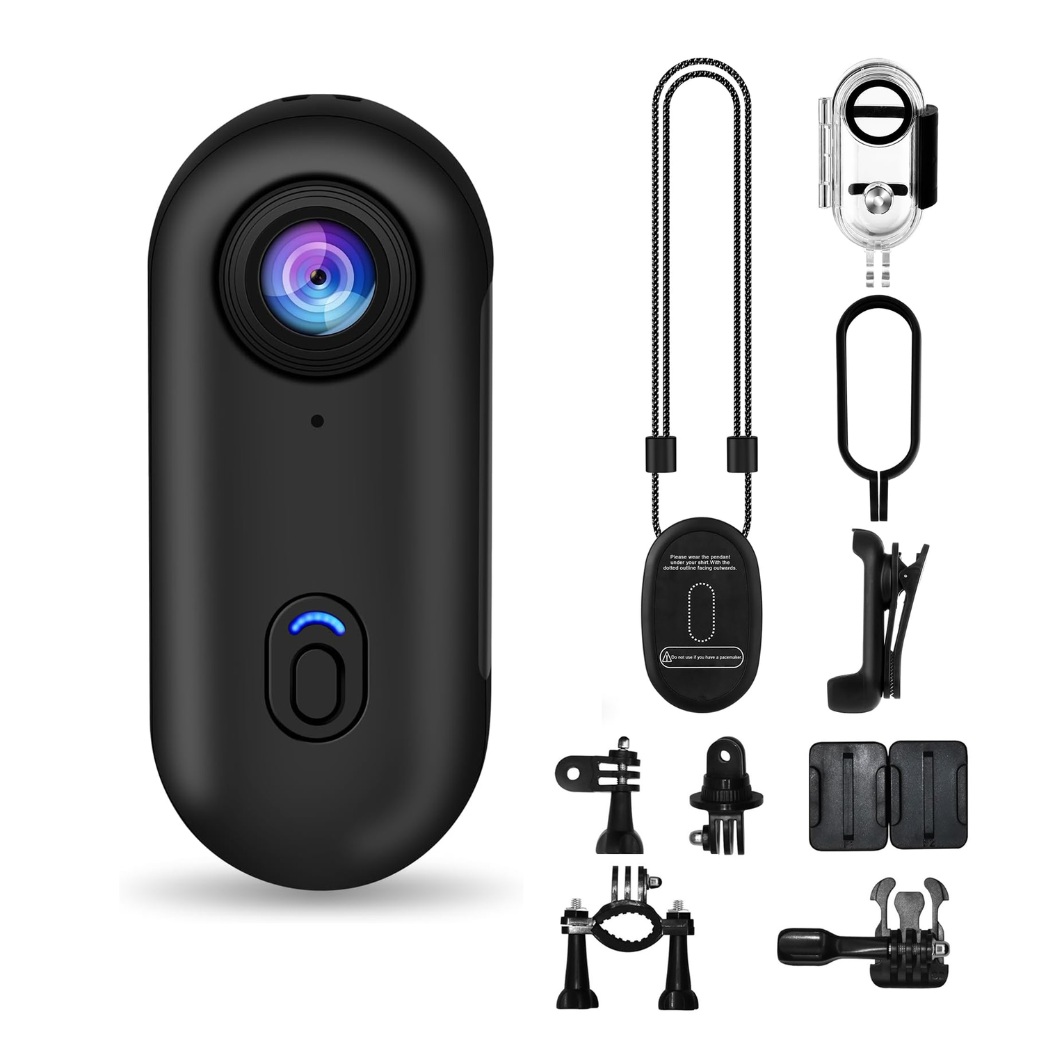 4K Wearable Mini Sports Camera with Accessory Kit – UHD Action Camera