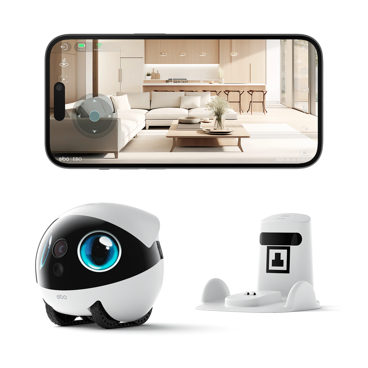 EBO Air 2S FamilyBot – Smart AI Home Companion Robot with Auto Trackin