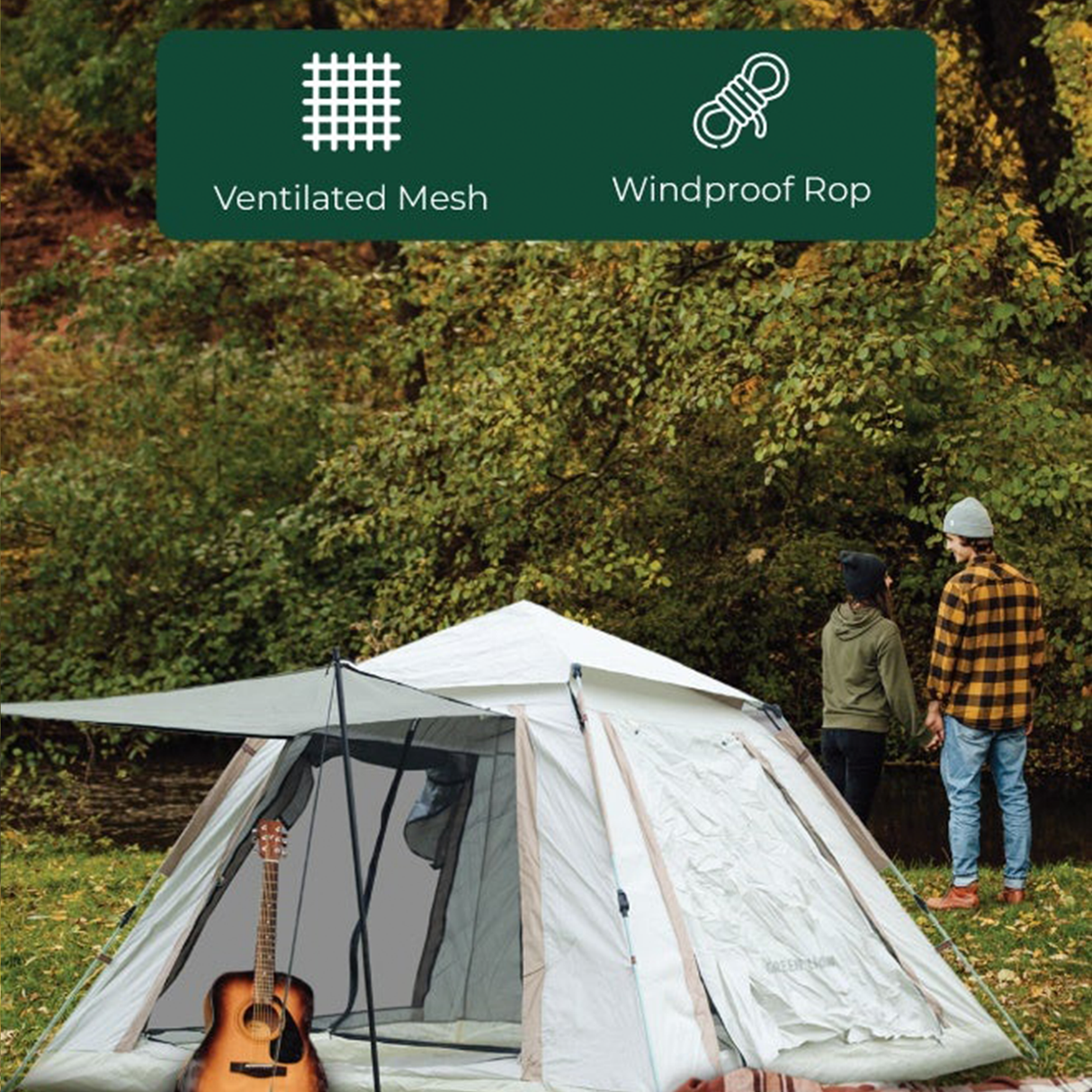 GT-6 Camping Tent – 6-Person Waterproof Outdoor Shelter by Green Lion ...