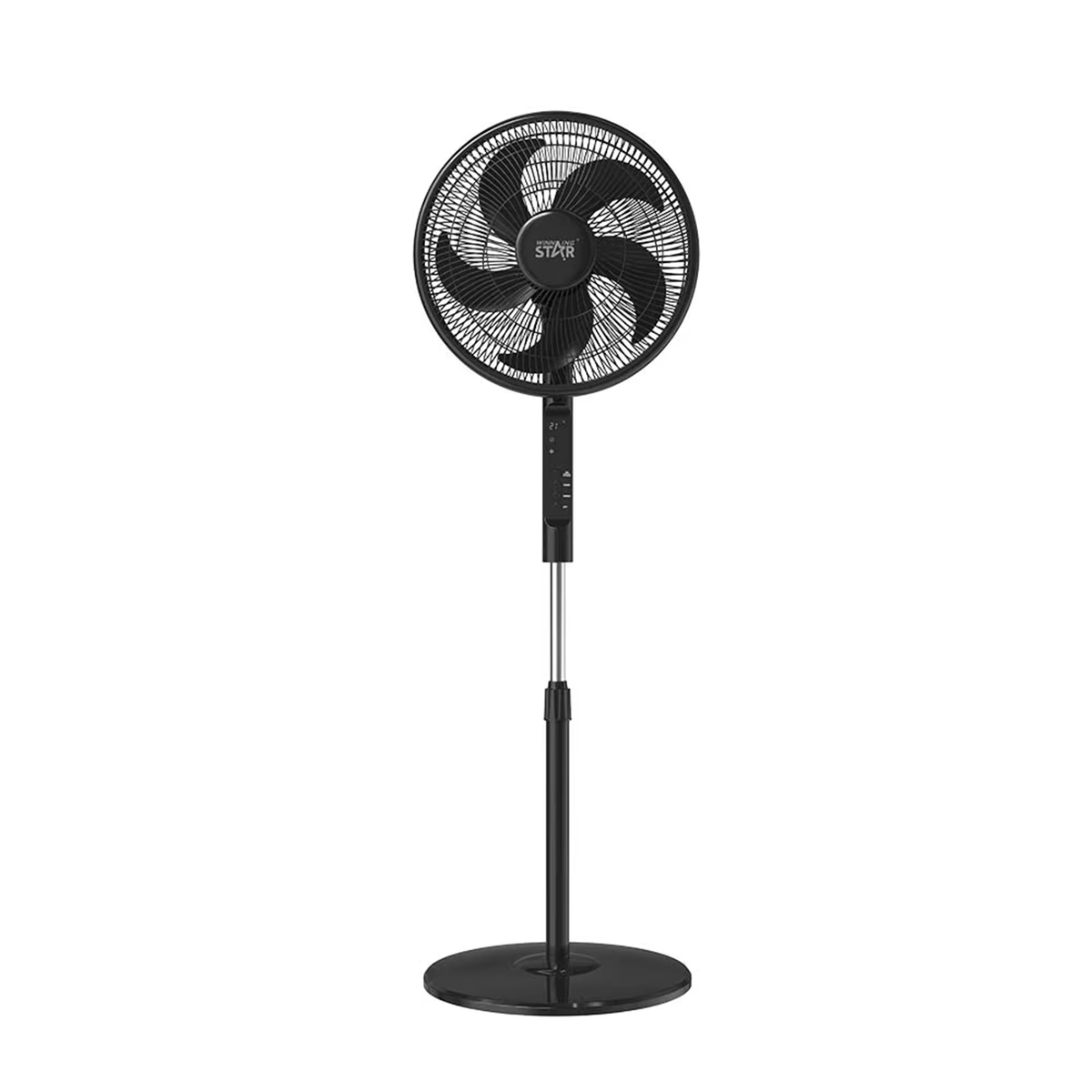 Modern Electric Standing Fan 16 Inch with 3 Speeds & Temperature Displ