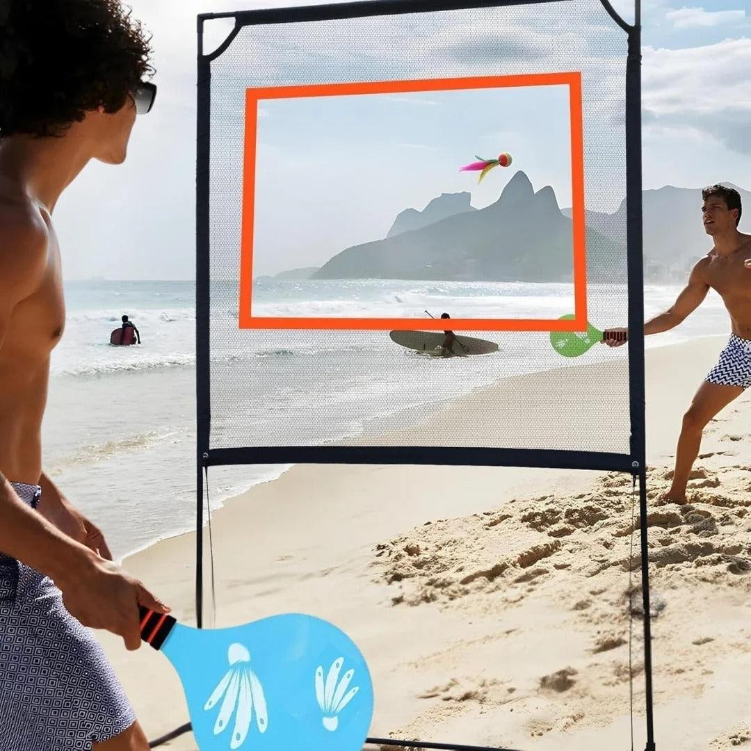 Sport Paddle Game with Net, Indoor and Outdoor Play, Pickleball-Style ...