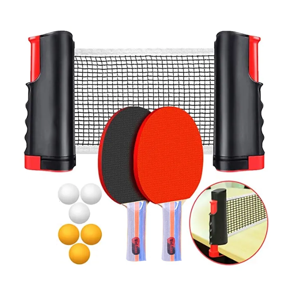 Table Tennis Racket Set of 4 Rackets Net and 6 Balls by Weinixun ...